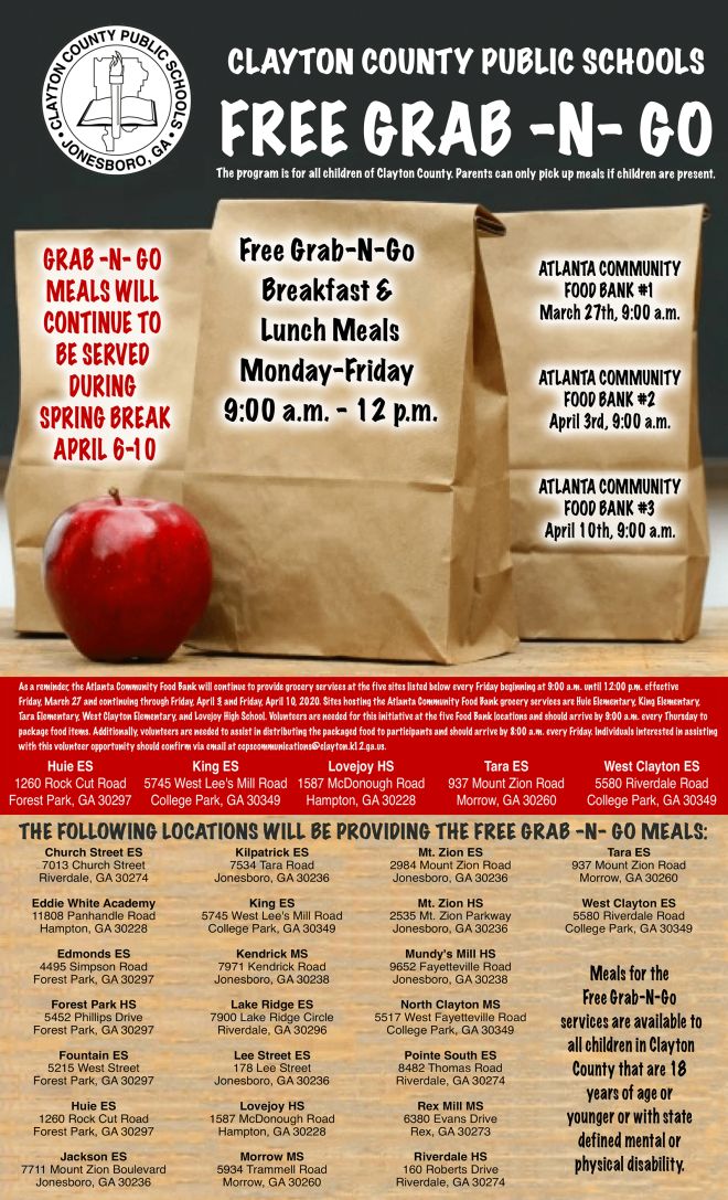 Here Are The Locations For Free Meals For All APS Students